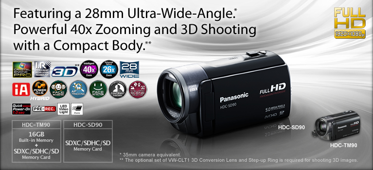 Panasonic HDC-SD90 Camcorder - Black (HDC-SD90GN-K) | Camerafarm Australia